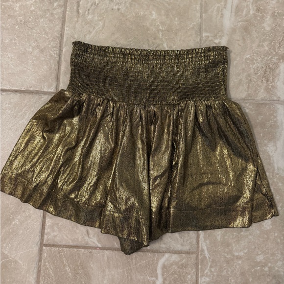 TCEC | Shorts | Tcec Gold Metallic Women Shorts | Poshmark